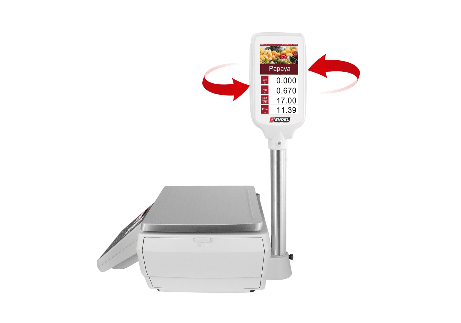 IP-20 Touch Screen Label Printer – HD Color Display & 360° Rotatable Pole